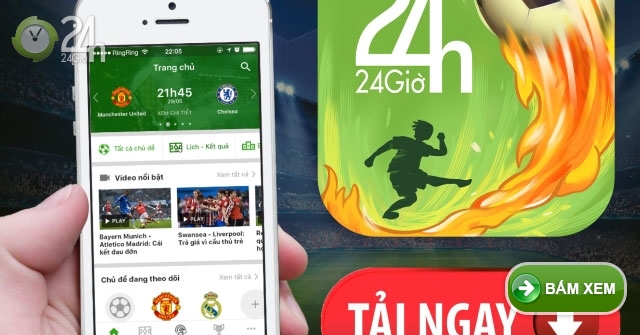 HOT: Hướng dẫn cài đặt ứng dụng bóng đá 24H